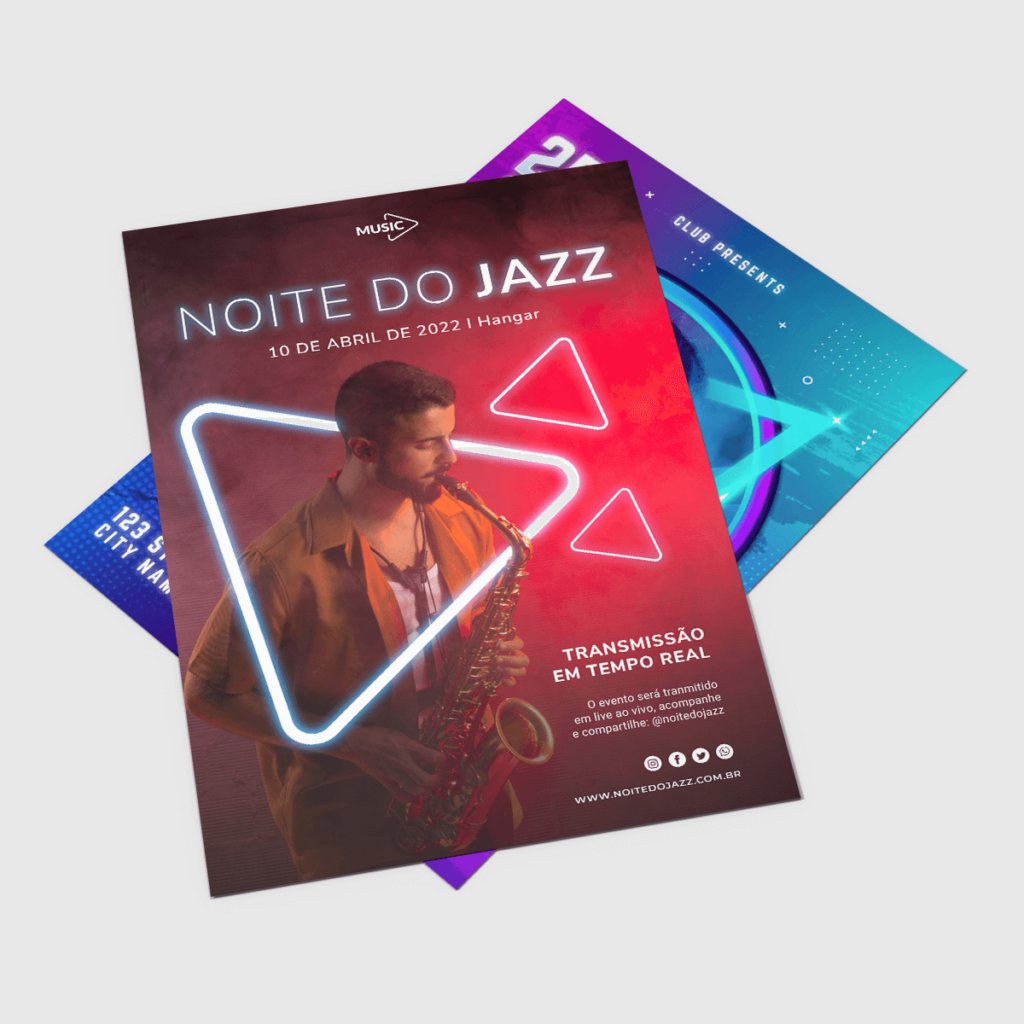 Cartaz 30x43cm, Impressão 4x0, Couche 115g - Grafprint