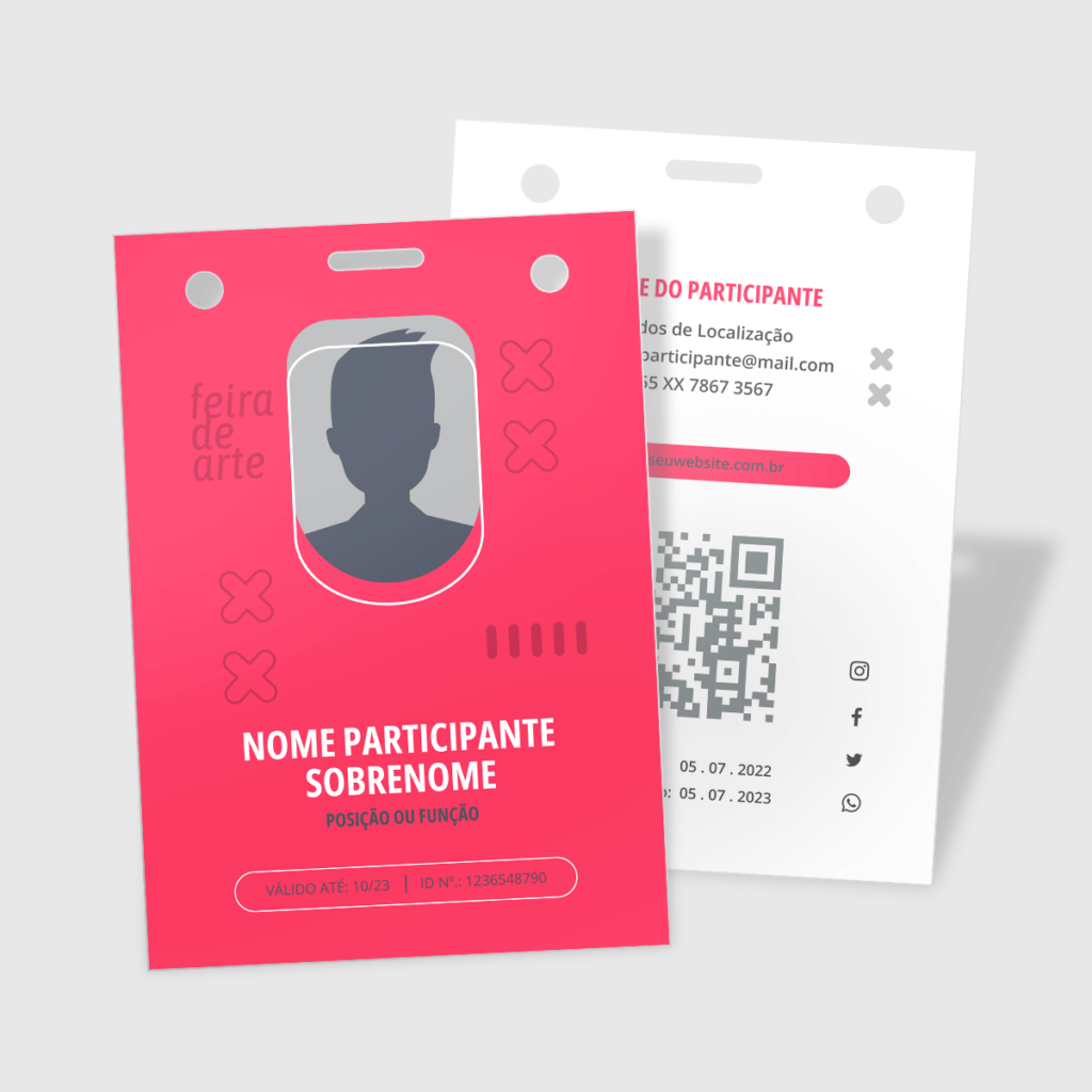 Credencial Plastificada - 3 Tamanhos à Escolha - Grafprint