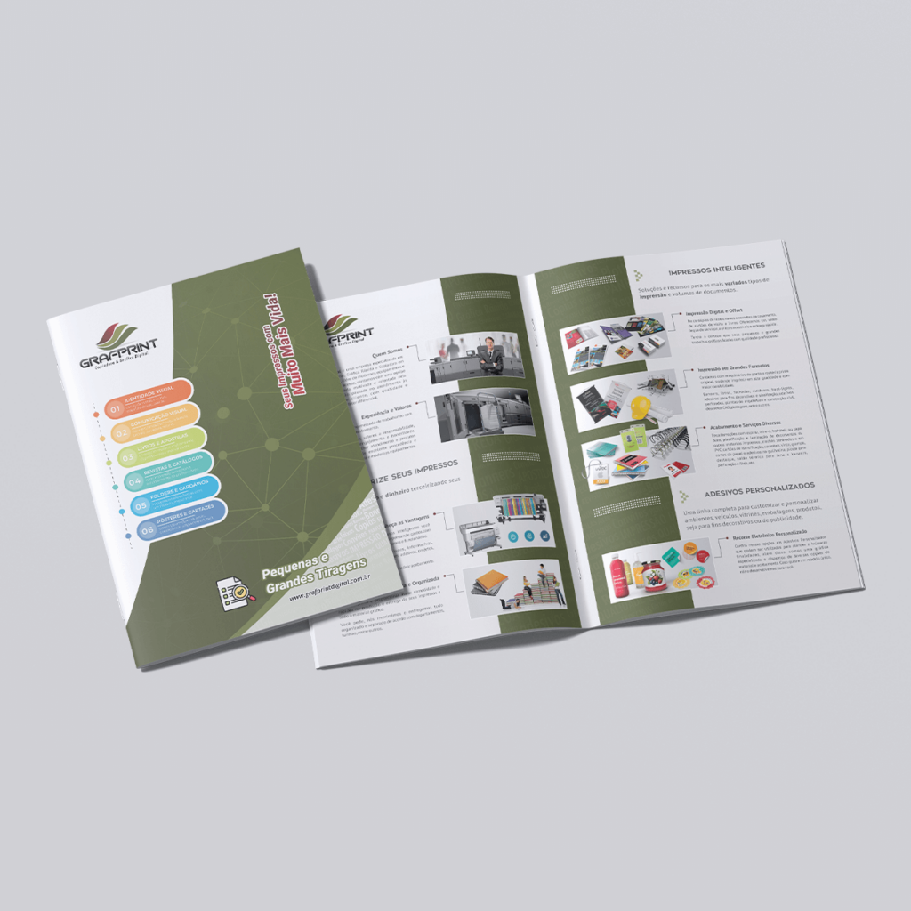 Cardápio Magazine - Impressão 4x4 + BOPP - Grafprint